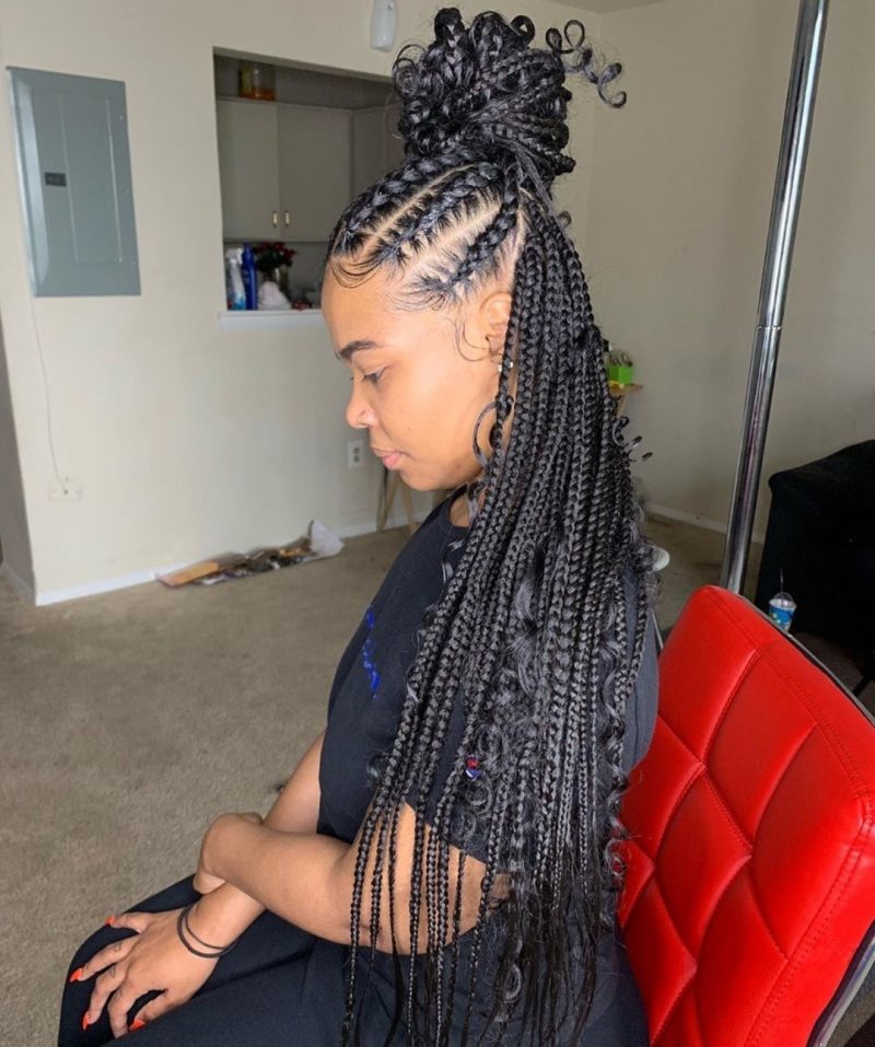 50 Photo Best Braided Box Hairstyles For Black Women