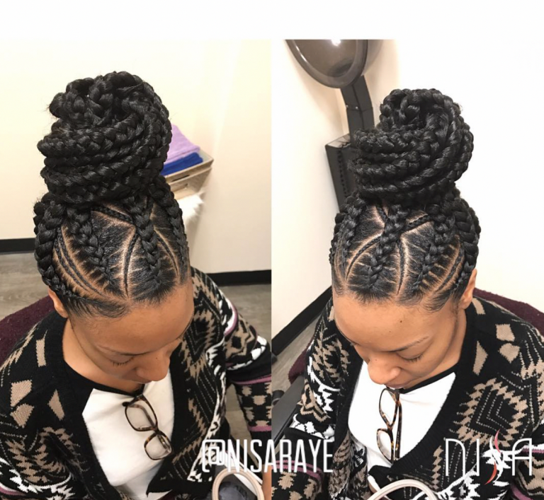 Simple and Elegant Ghana Braids Hair Style