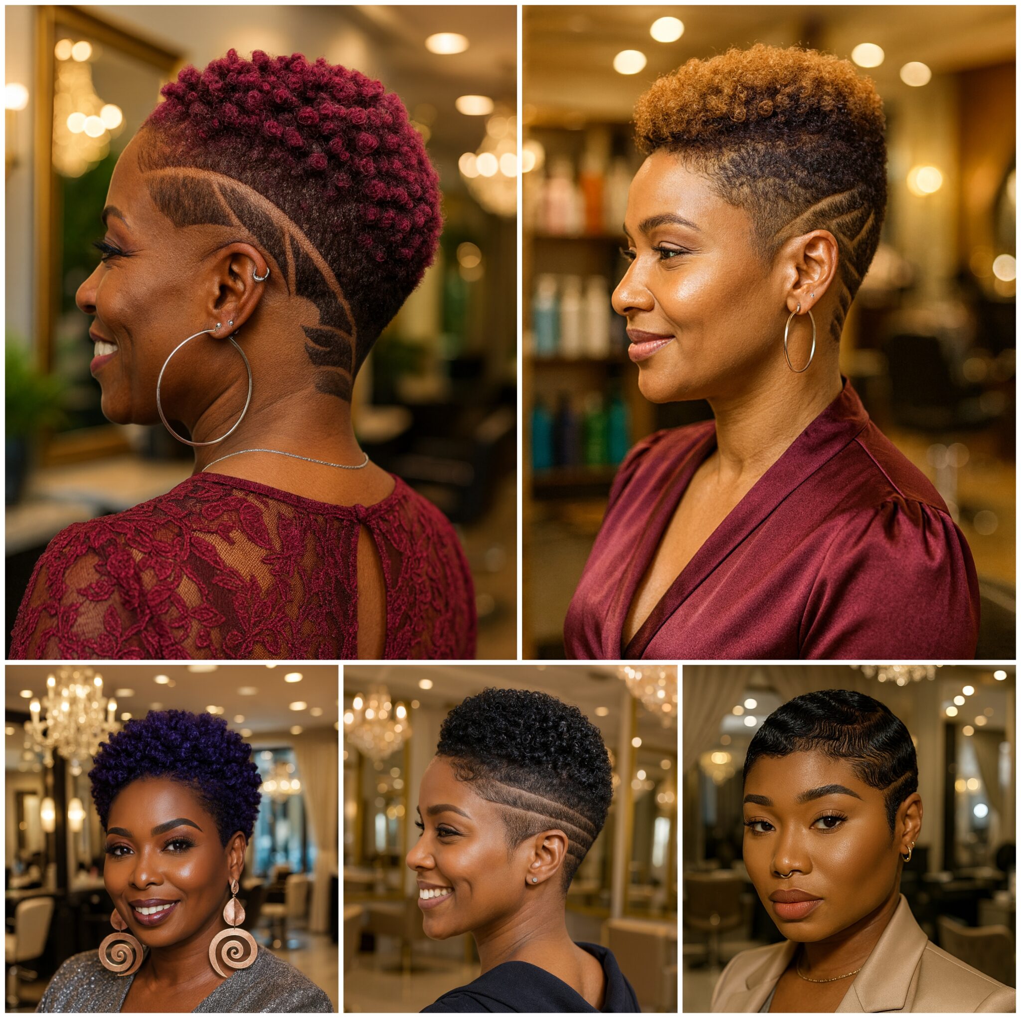 Natural Short Afro Forms for Women