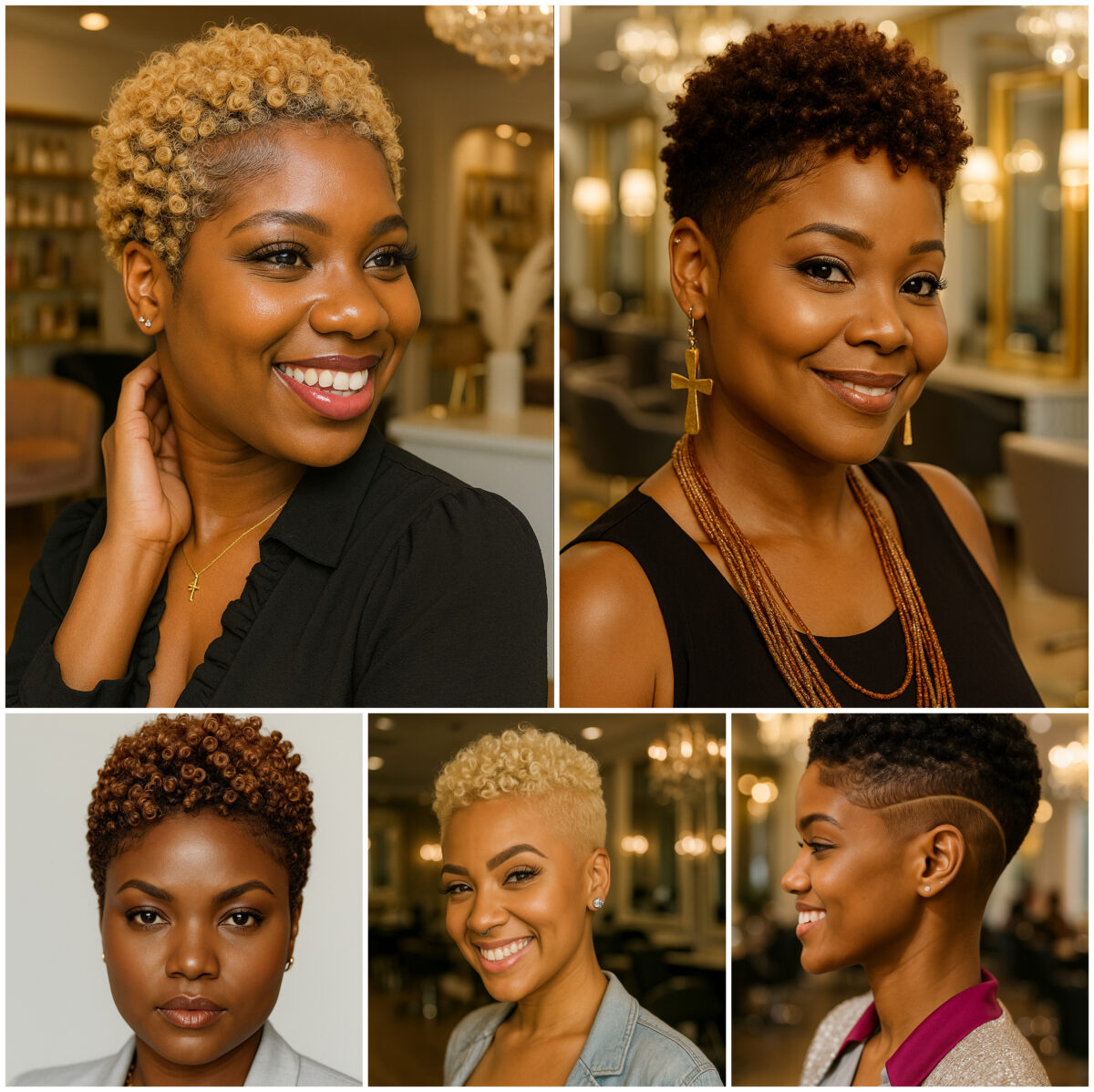 Natural Afro Looks with Fade Charm