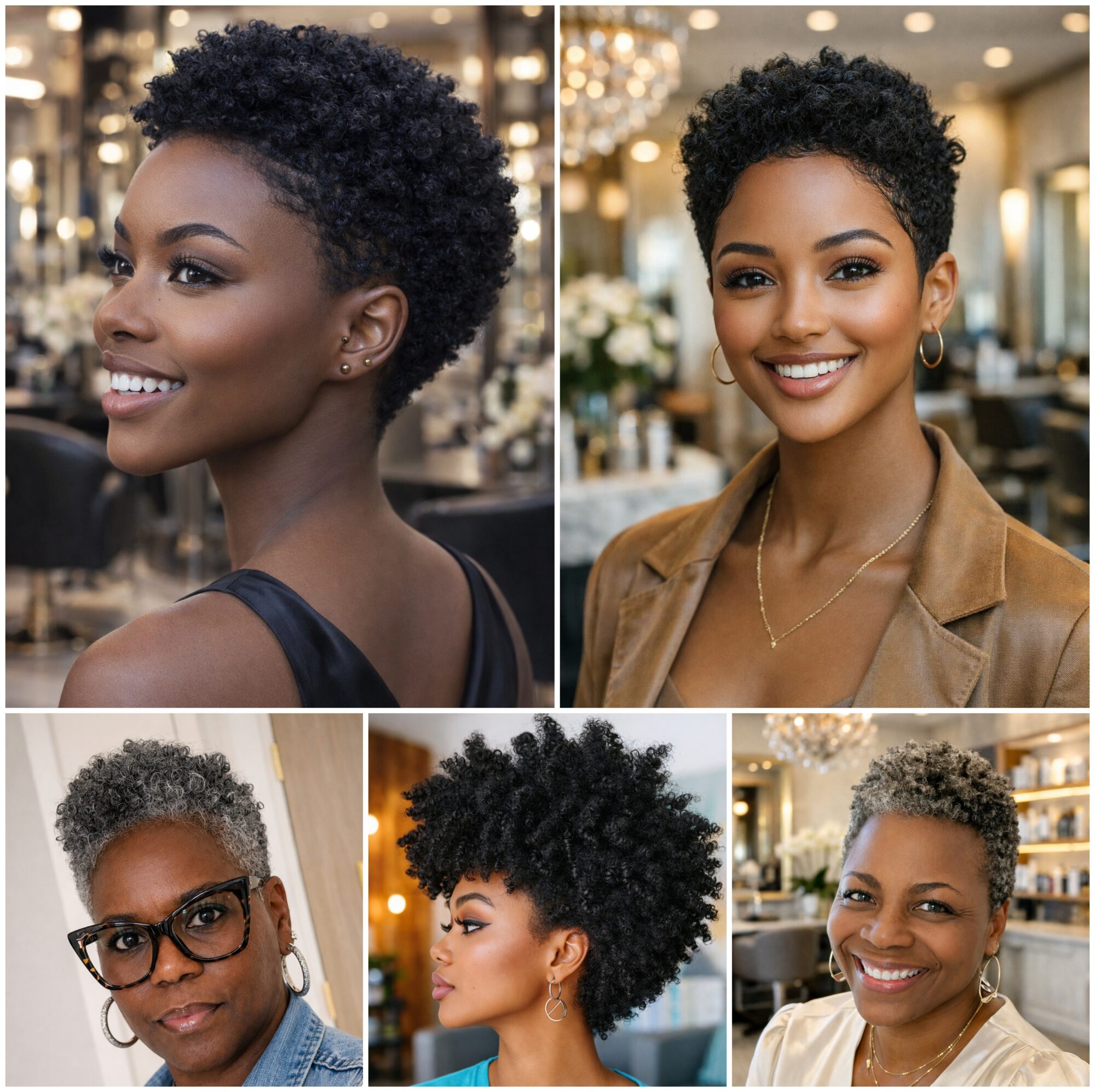 Natural Afro Hair in Clean Short Forms