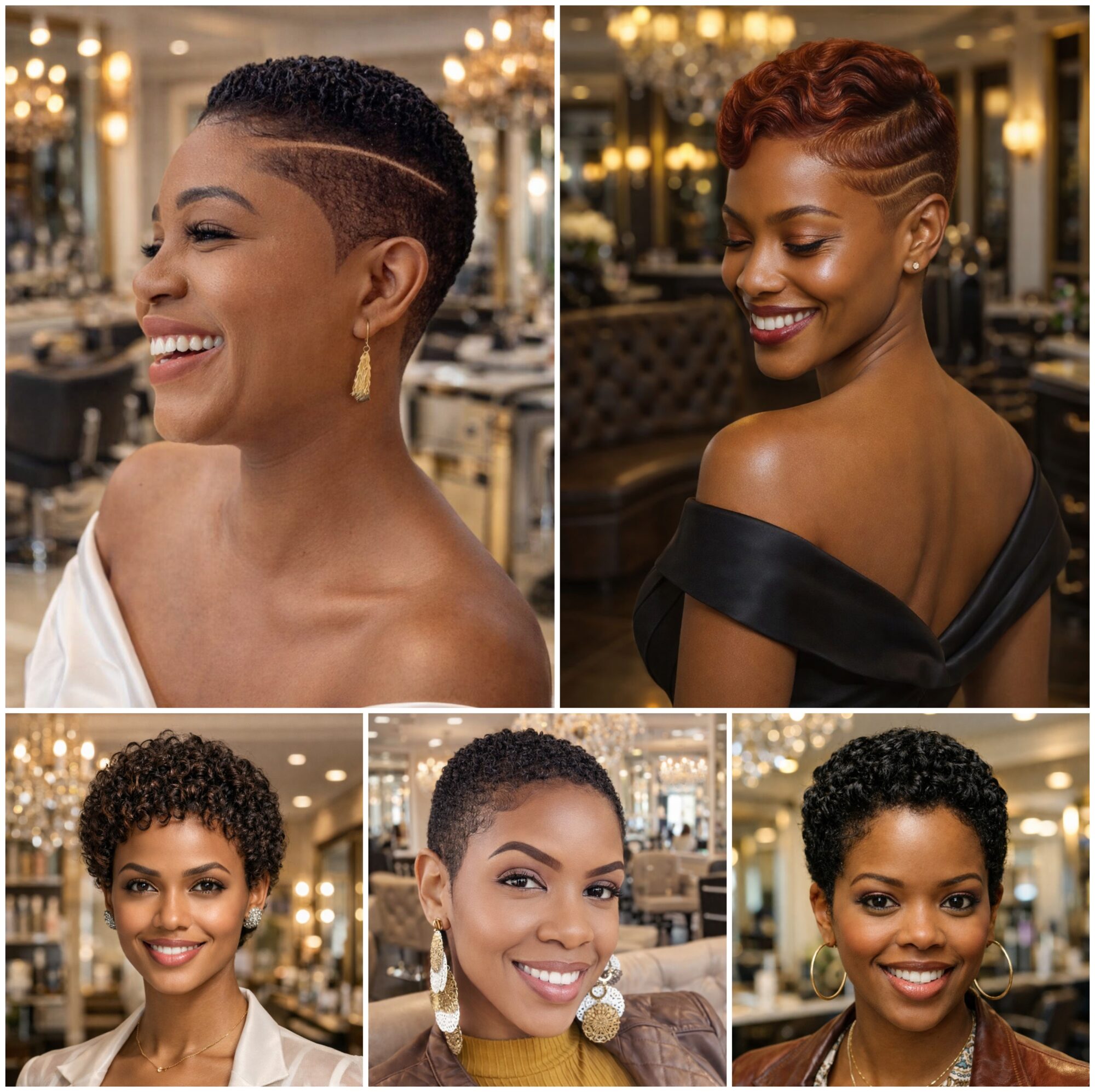 Short Afro Hair with Clean Fade Finish