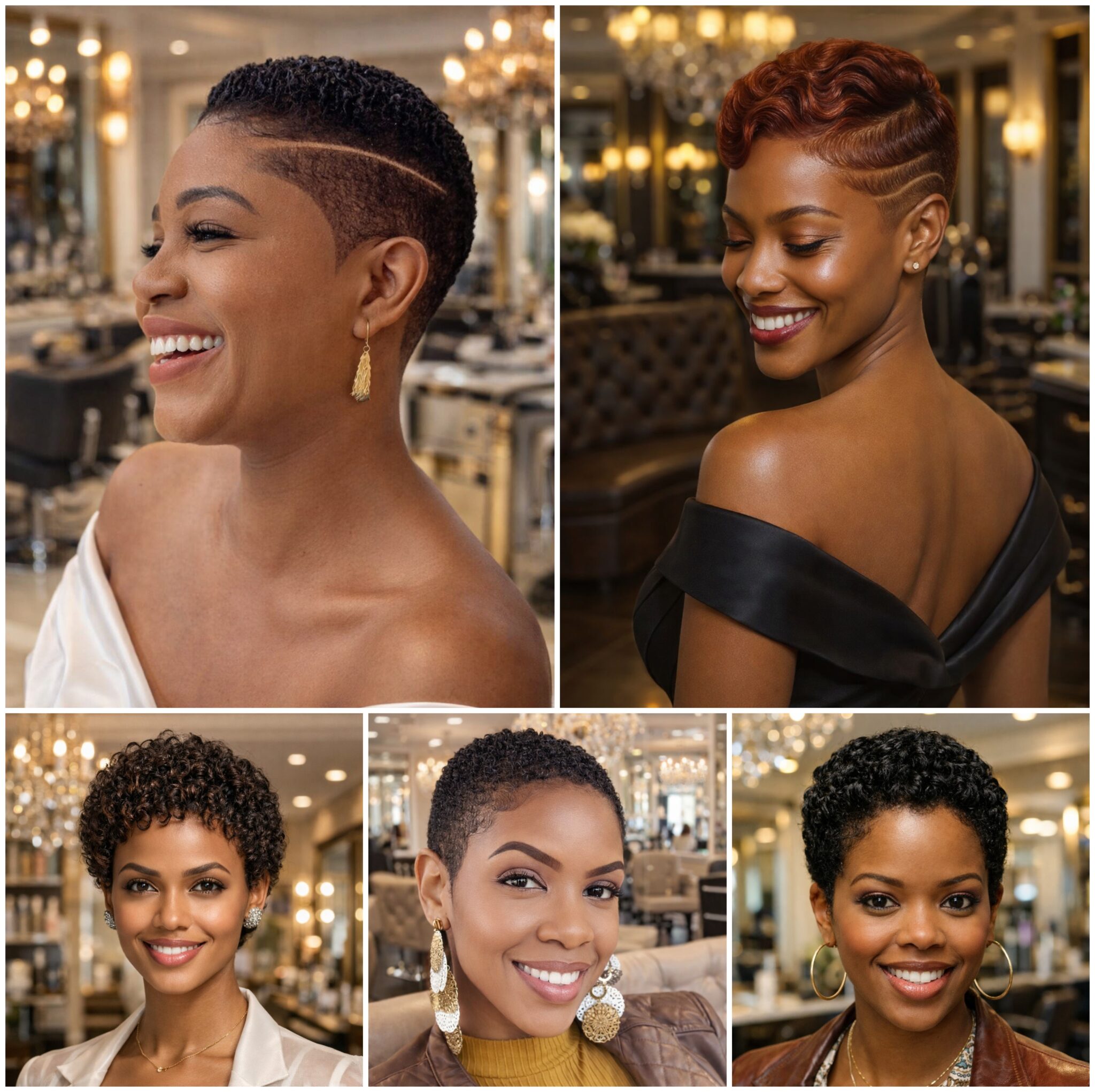 Short Afro Hair with Clean Fade Finish