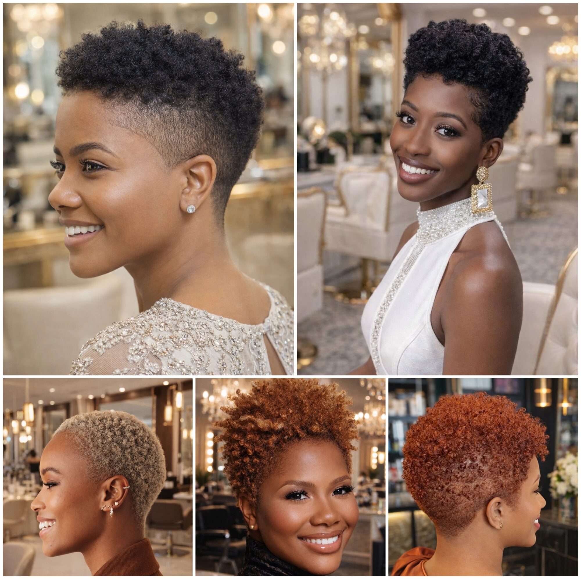 Elegant Natural Afro Cut Styling